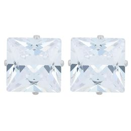 Adelia&acute;s Paar Ohrh&auml;nger ADELIA&acute;S "Ohrringe &ndash; Ohrstecker aus Edelstahl mit Zirkonia", Damen, Gr. Damen, Edelstahl, silber, Ohrringe, Zum Verschenken &ndash; passend f&uuml;r viele Anl&auml;sse