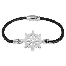 Adelia&acute;s Armband ADELIA&acute;S "Armband &ndash; Textilarmband aus Leder 18 cm", schwarz, Armb&auml;nder, Damen, 18cm, Leder, Armband, Zum Verschenken &ndash; ideal zum Jubil&auml;um
