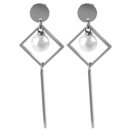 Adelia&acute;s Paar Ohrh&auml;nger ADELIA&acute;S "Ohrringe &ndash; Ohrstecker aus Edelstahl mit Perle", Damen, Gr. Damen, Edelstahl, silber, Ohrringe, Zum Verschenken &ndash; ideal zum Valentinstag