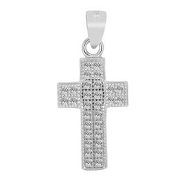 Adelia&acute;s Kettenanh&auml;nger ADELIA&acute;S "Anh&auml;nger &ndash; Kreuz Kreuzanh&auml;nger aus 925 Silber mit Zirkonia", silber, Schmuckanh&auml;nger, Damen, Silber 925 (Sterlingsilber), Kettenanh&auml;nger, Ideal als Geschenk &ndash; dezent und elegant