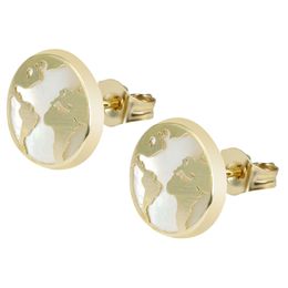 Adelia&acute;s Paar Ohrh&auml;nger ADELIA&acute;S "Ohrringe &ndash; Ohrstecker aus 333 Gold mit Perlmutt", Damen, Gr. Damen, gold, Ohrringe, Ideal zum Verschenken &ndash; schlicht und stilvoll