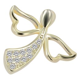 Adelia&acute;s Kettenanh&auml;nger ADELIA&acute;S "Anh&auml;nger &ndash; Engelanh&auml;nger aus 925 Silber mit Zirkonia", gold, Schmuckanh&auml;nger, Damen, Silber 925 (Sterlingsilber), Kettenanh&auml;nger, Ein kleines Geschenk mit gro&szlig;er Wirkung