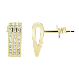 Adelia&acute;s Paar Ohrh&auml;nger ADELIA&acute;S "Ohrringe &ndash; Ohrstecker aus 925 Silber", Damen, Gr. Damen, Silber 925 (Sterlingsilber), gold, Ohrringe, Ein kleines Geschenk mit gro&szlig;er Wirkung