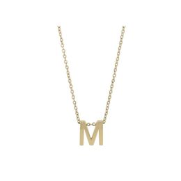 Adelia&acute;s Kette ohne Anh&auml;nger ADELIA&acute;S "Halskette &ndash; Buchstabe N aus Edelstahl 45+5", gold, Halsketten, Damen, 50cm, Edelstahl, Ideal zum Verschenken &ndash; schlicht und stilvoll