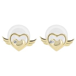 Adelia&acute;s Paar Ohrh&auml;nger ADELIA&acute;S "Ohrringe &ndash; Ohrstecker aus 925 Silber mit Zirkonia", Damen, Gr. Damen, Silber 925 (Sterlingsilber), gold, Ohrringe, Geschenkidee: zeitlos und vielseitig