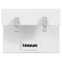 Adelia&acute;s Paar Creolen ADELIA&acute;S "Ohrringe &ndash; Creole aus Edelstahl mit Strass Steinchen", Damen, Gr. Damen, Edelstahl, silber, Ohrringe, Ideal als Geschenk &ndash; dezent und elegant