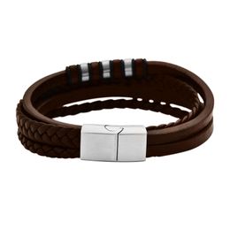 Adelia&acute;s Armband ADELIA&acute;S "Armband aus Leder 20,5 cm", braun, Armb&auml;nder, Damen, 20cm, Leder, Armband, Ideal als Geschenk &ndash; dezent und elegant