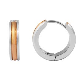 Adelia&acute;s Klappcreolen ADELIA&acute;S "Ohrringe &ndash; Klappcreole aus Edelstahl", Damen, Gr. Damen, Edelstahl, rosa (wei&szlig;), Ohrringe Klappcreolen, Ideal als Geschenk &ndash; dezent und elegant