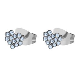 Adelia&acute;s Paar Ohrh&auml;nger ADELIA&acute;S "Ohrringe &ndash; Ohrstecker aus Edelstahl mit Strass Steinchen", Damen, Gr. Damen, Edelstahl, silber, Ohrringe, Zum Verschenken &ndash; passend f&uuml;r viele Anl&auml;sse