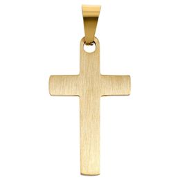 Adelia&acute;s Kettenanh&auml;nger ADELIA&acute;S "Anh&auml;nger &ndash; Kreuz Kreuzanh&auml;nger aus Edelstahl", gold, Schmuckanh&auml;nger, Damen, Edelstahl, Kettenanh&auml;nger, Ideal als Geschenk zum Jubil&auml;um