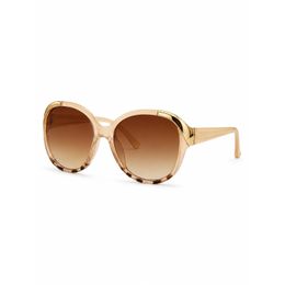 Sonnenbrille "Los Angeles", Damen, beige, Collezione Alessandro, unifarben, Sonnenbrillen Sonnenbrille, mit echtem Metall
