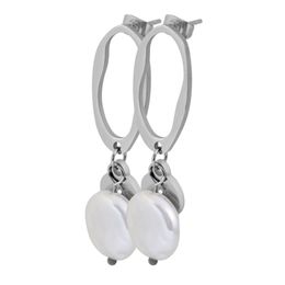 Adelia&acute;s Paar Ohrh&auml;nger ADELIA&acute;S "Ohrringe &ndash; Ohrstecker aus Edelstahl mit S&uuml;&szlig;wasserperle", Damen, Gr. Damen, Edelstahl, silber, Ohrringe, Ideal als Geschenk zum Muttertag