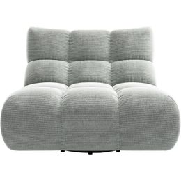1,5-Sitzer Home Affaire "Cozy Bubble, 360 drehbarer Sessel, Breite 107 cm", grau, B:112cm H:82cm T:108cm, 100% Polyester, Sofas, mit eleganter Steppung, Rundumbezug & weicher Polsterung