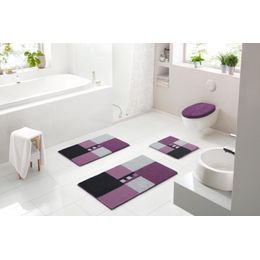 Badematte LINEA DUE "Merkur", lila (beere), H:18mm, Polyacryl, Badematten, Badematte