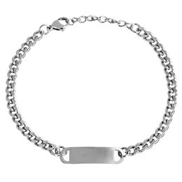 Adelia&acute;s Armband ADELIA&acute;S "Armband &ndash; Panzerarmband aus Edelstahl 17+3 cm", silber, Armb&auml;nder, Damen, 20cm, Edelstahl, Armband, Ideal als Geschenk &ndash; dezent und elegant
