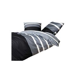 Bettbezug Janine "Bettw&auml;sche 1er Pack" Gr. S, grau, B:135cm L:200cm, Buntgewebe, , Bettbez&uuml;ge