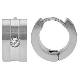 Adelia&acute;s Klappcreolen ADELIA&acute;S "Ohrringe &ndash; Klappcreole aus Edelstahl", Damen, Gr. Damen, Edelstahl, silber, Ohrringe Klappcreolen, Ein stilvolles Geschenk f&uuml;r besondere Momente