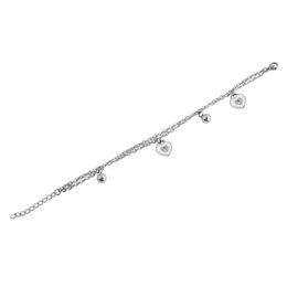 Adelia&acute;s Armband ADELIA&acute;S "Armband &ndash; Herz aus Edelstahl 17 cm", silber, Armb&auml;nder, Damen, 17cm, Edelstahl, Armband, Perfekt als Geschenk f&uuml;r besondere Menschen