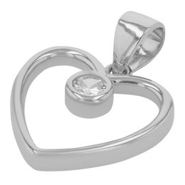Adelia&acute;s Kettenanh&auml;nger ADELIA&acute;S "Anh&auml;nger &ndash; Herz Herzanh&auml;nger aus 925 Silber", silber, Schmuckanh&auml;nger, Damen, Silber 925 (Sterlingsilber), Kettenanh&auml;nger, Ideal als Geschenk &ndash; dezent und elegant