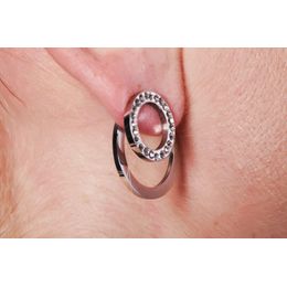 Adelia&acute;s Paar Ohrh&auml;nger ADELIA&acute;S "Ohrringe &ndash; Ohrstecker aus Edelstahl mit Strass Steinchen", Damen, Gr. Damen, Edelstahl, silber, Ohrringe, Eine sch&ouml;ne Geschenkidee f&uuml;r jeden Anlass