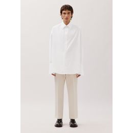 Businesshemd STUDIO SEIDENSTICKER, Herren, Gr. L (41-42), normale &Auml;rmell&auml;ngen, wei&szlig;, 100% Baumwolle, unifarben, oversize, Doppelmanschette, Hemden, Oversized 1/1 Kentkragen Uni