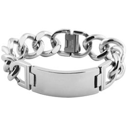 Adelia&acute;s Armband ADELIA&acute;S "Armband &ndash; Panzerarmband aus Edelstahl 23 cm", silber, Armb&auml;nder, Herren, 23cm, Edelstahl, Armband, Ein kleines Geschenk mit gro&szlig;er Wirkung
