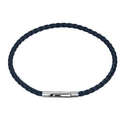 Armband MARC LAUDER "MBA01LS", dunkelblau, Armb&auml;nder, Herren, 21,5cm, Leder, Armband