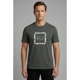 T-Shirt Calvin Klein Jeans, Jungen, Gr. L, pirate schwarz, Web, Obermaterial: 100% Baumwolle, unifarben, regular fit normal, Rundhals, eingesetzt abgesteppte Kante, Shirts T-Shirt, Regular fit mit Rundhalsausschnitt