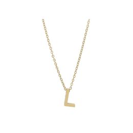 Adelia&acute;s Kette ohne Anh&auml;nger ADELIA&acute;S "Halskette &ndash; Buchstabe N aus Edelstahl 45+5", gold, Halsketten, Damen, 50cm, Edelstahl, Eine sch&ouml;ne Geschenkidee f&uuml;r jeden Anlass