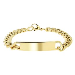 Adelia&acute;s Armband ADELIA&acute;S "Armband &ndash; Panzerarmband aus Edelstahl 21 cm", gold, Armb&auml;nder, Damen, 21cm, Edelstahl, Armband, Perfekt als Geschenk f&uuml;r besondere Menschen