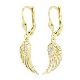 Adelia&acute;s Paar Ohrh&auml;nger ADELIA&acute;S "Ohrringe &ndash; Ohrh&auml;nger Fl&uuml;gel aus 925 Silber mit Zirkonia", Damen, Gr. Damen, Silber 925 (Sterlingsilber), silber, Ohrringe, Zum Verschenken an Menschen, die Ihnen am Herzen liegen