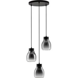NOVA LUCE Pendelleuchte "BLACU", grau (schwarz), 3, H: 120cm, 1 Stk., Leuchten, Pendelleuchte