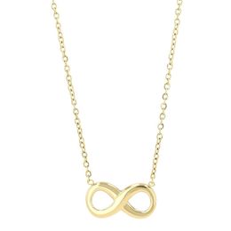 Adelia&acute;s Kette ohne Anh&auml;nger ADELIA&acute;S "Halskette &ndash; Unendlichkeitszeichen aus Edelstahl 43+5", gold, Halsketten, Damen, 48cm, Edelstahl, Ideal als Geschenk &ndash; dezent und elegant