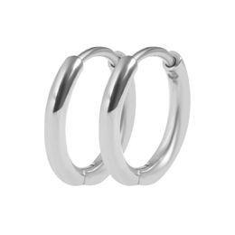 Adelia&acute;s Klappcreolen ADELIA&acute;S "Ohrringe &ndash; Klappcreole aus Edelstahl", Damen, Gr. Unisex, Edelstahl, silber, Ohrringe Klappcreolen, Ein Geschenk, das Freude macht