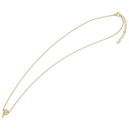 Adelia&acute;s Kette ohne Anh&auml;nger ADELIA&acute;S "Halskette &ndash; Buchstabe N aus Edelstahl 45+5", gold, Halsketten, Damen, 50cm, Edelstahl, Geschenkidee: zeitlos und vielseitig