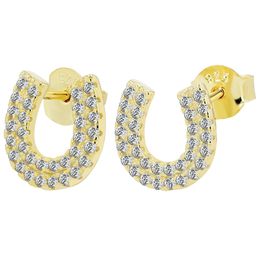Adelia&acute;s Paar Ohrh&auml;nger ADELIA&acute;S "Ohrringe &ndash; Ohrstecker aus 925 Silber", Damen, Gr. Damen, Silber 925 (Sterlingsilber), gold, Ohrringe, Perfekt zum Verschenken an besondere Menschen