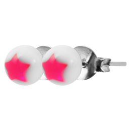 Adelia&acute;s Paar Ohrh&auml;nger ADELIA&acute;S "Ohrringe &ndash; Ohrstecker aus 925 Silber mit Perle", M&auml;dchen, Gr. M&auml;dchen, Silber 925 (Sterlingsilber), pink (silber), Ohrringe, Perfekt zum Verschenken an besondere Menschen