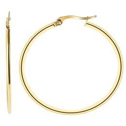 Adelia&acute;s Paar Creolen ADELIA&acute;S "Ohrringe &ndash; Creole aus Edelstahl", Damen, Gr. Damen, Edelstahl, gold, Ohrringe, Ein Geschenk, das Freude macht
