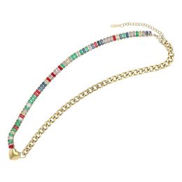 Adelia&acute;s Kette ohne Anh&auml;nger ADELIA&acute;S "Halskette mit Anh&auml;nger &ndash; Herz aus Edelstahl", bunt (gold), Halsketten, Damen, 45cm, Edelstahl, Ideal als Geschenk &ndash; dezent und elegant