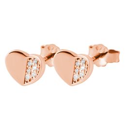 Adelia&acute;s Paar Ohrh&auml;nger ADELIA&acute;S "Ohrringe &ndash; Ohrstecker aus 925 Silber mit Zirkonia", Damen, Gr. Damen, Silber 925 (Sterlingsilber), gold, Ohrringe, Perfekt zum Verschenken an besondere Menschen
