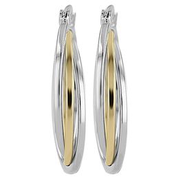 Adelia&acute;s Paar Creolen ADELIA&acute;S "Ohrringe &ndash; Creole aus Edelstahl", Damen, Gr. Damen, Edelstahl, silber, Ohrringe, Ideal zum Verschenken &ndash; schlicht und stilvoll