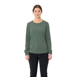 Longsleeve Vaude "WOMEN'S ESSENTIAL LS T-SHIRT", Damen, Gr. 42, agave, Obermaterial: 100% Polyester, normal, Rundhals, Shirts, sportliche Passform, lang&auml;rmlig, mit Rundhalsausschnitt