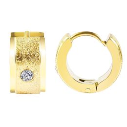 Adelia&acute;s Klappcreolen ADELIA&acute;S "Ohrringe &ndash; Klappcreole aus Edelstahl mit Strass Steinchen", Damen, Gr. Damen, Edelstahl, gold, Ohrringe Klappcreolen, Perfekt als Geschenk zum Muttertag