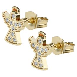 Adelia&acute;s Paar Ohrh&auml;nger ADELIA&acute;S "Ohrringe &ndash; Ohrstecker aus 333 Gold mit Zirkonia", Damen, Gr. Damen, gold, Ohrringe, Ein Geschenk, das Freude macht