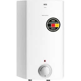 Kleinspeicher AEG HAUSTECHNIK "Hoz 5 Comfort, &Uuml;bertischboiler 5 Liter", wei&szlig;, B:26,3cm H:44,3cm T:24,2cm, Speichererhitzer, Niederdruck, mit Stecker, niedriger Standby-Verbrauch