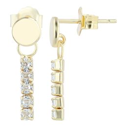 Adelia&acute;s Kettenanh&auml;nger ADELIA&acute;S "Anh&auml;nger aus 925 Silber mit Zirkonia", gold, Schmuckanh&auml;nger, Damen, Silber 925 (Sterlingsilber), Kettenanh&auml;nger, Perfekt als Geschenk zum einen besonderen Tag