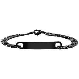 Adelia&acute;s Armband ADELIA&acute;S "Armband &ndash; Panzerarmband aus Edelstahl 23 cm", schwarz, Armb&auml;nder, Damen, 23cm, Edelstahl, Armband, Ideal als Geschenk &ndash; dezent und elegant