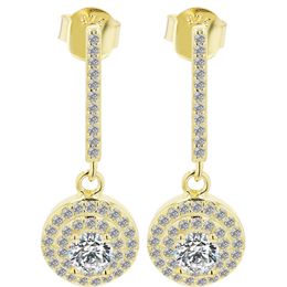 Adelia&acute;s Kettenanh&auml;nger ADELIA&acute;S "Anh&auml;nger &ndash; Anh&auml;nger aus 925 Silber mit Zirkonia", gold, Schmuckanh&auml;nger, Damen, Silber 925 (Sterlingsilber), Kettenanh&auml;nger, Ideal als Geschenk &ndash; dezent und elegant