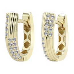 Adelia&acute;s Klappcreolen ADELIA&acute;S "Ohrringe &ndash; Klappcreole aus 333 Gold mit Zirkonia", Damen, Gr. Damen, gold, Ohrringe Klappcreolen, Perfekt zum Verschenken an besondere Menschen