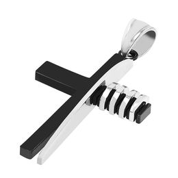 Adelia&acute;s Kettenanh&auml;nger ADELIA&acute;S "Anh&auml;nger &ndash; Kreuz Kreuzanh&auml;nger aus Edelstahl", schwarz, Schmuckanh&auml;nger, Herren, Edelstahl, Kettenanh&auml;nger, Sch&ouml;ne Geschenkidee zum Weihnachten